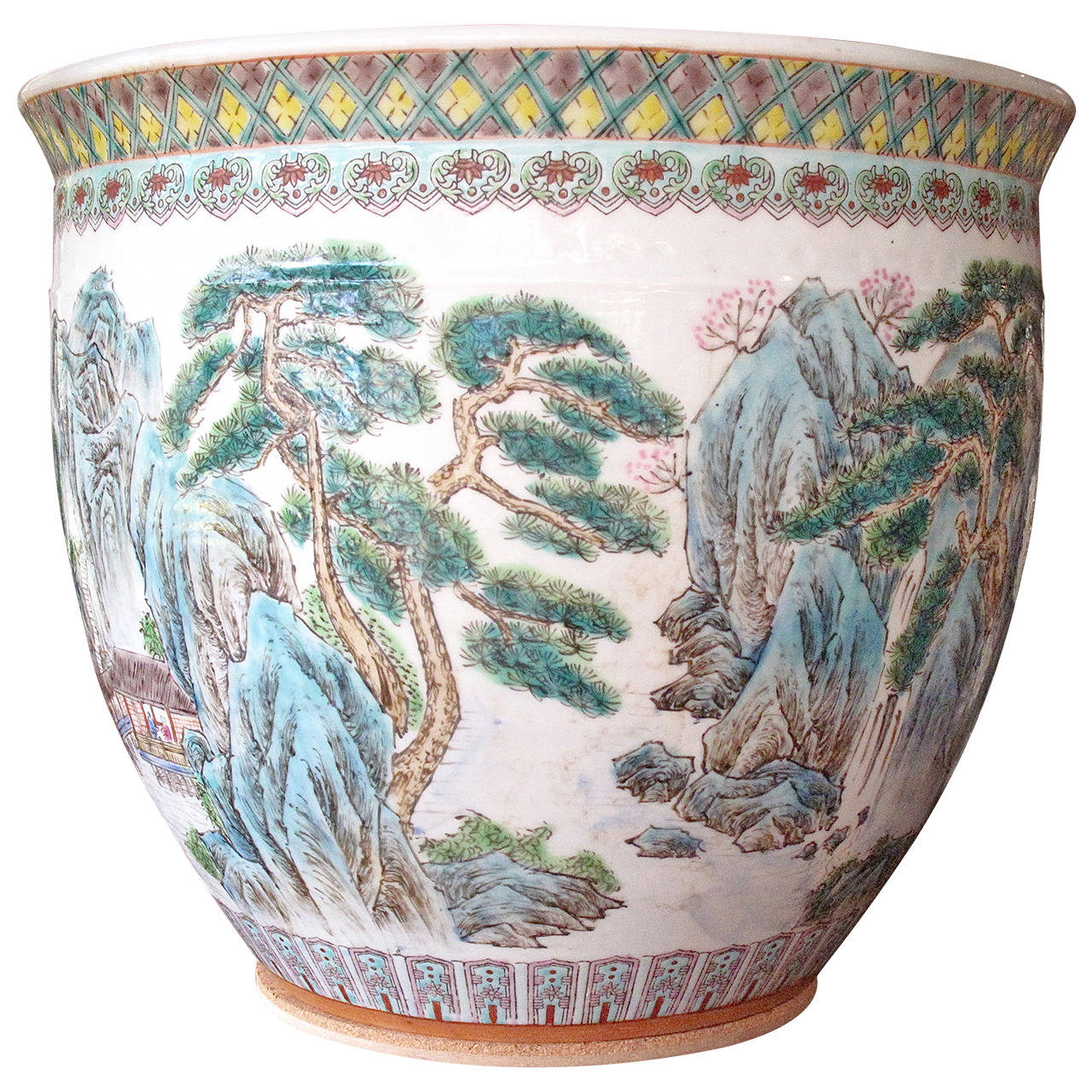 Chinese Famille Verte Cachepot at 1stDibs
