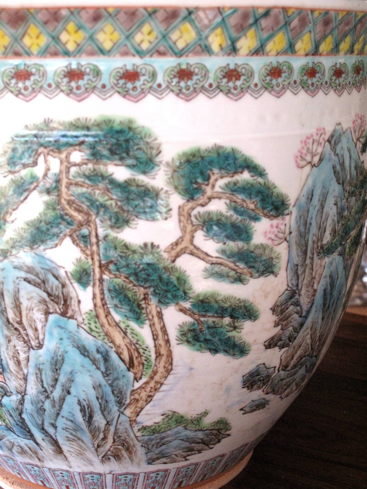 Chinese Famille Verte Cachepot at 1stDibs