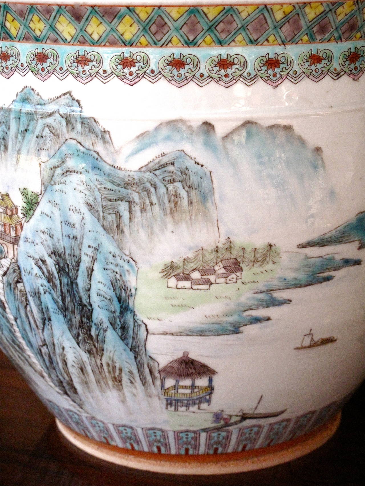 Chinese Famille Verte Cachepot at 1stDibs