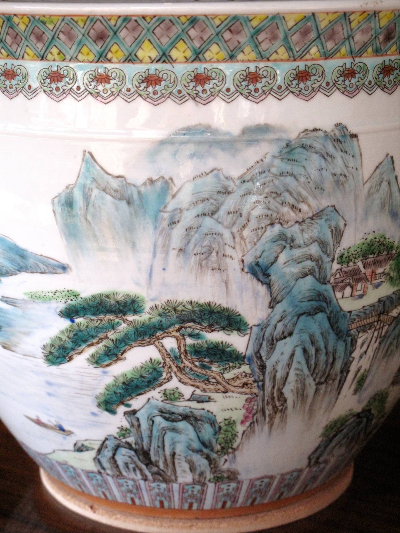 Chinese Famille Verte Cachepot at 1stDibs