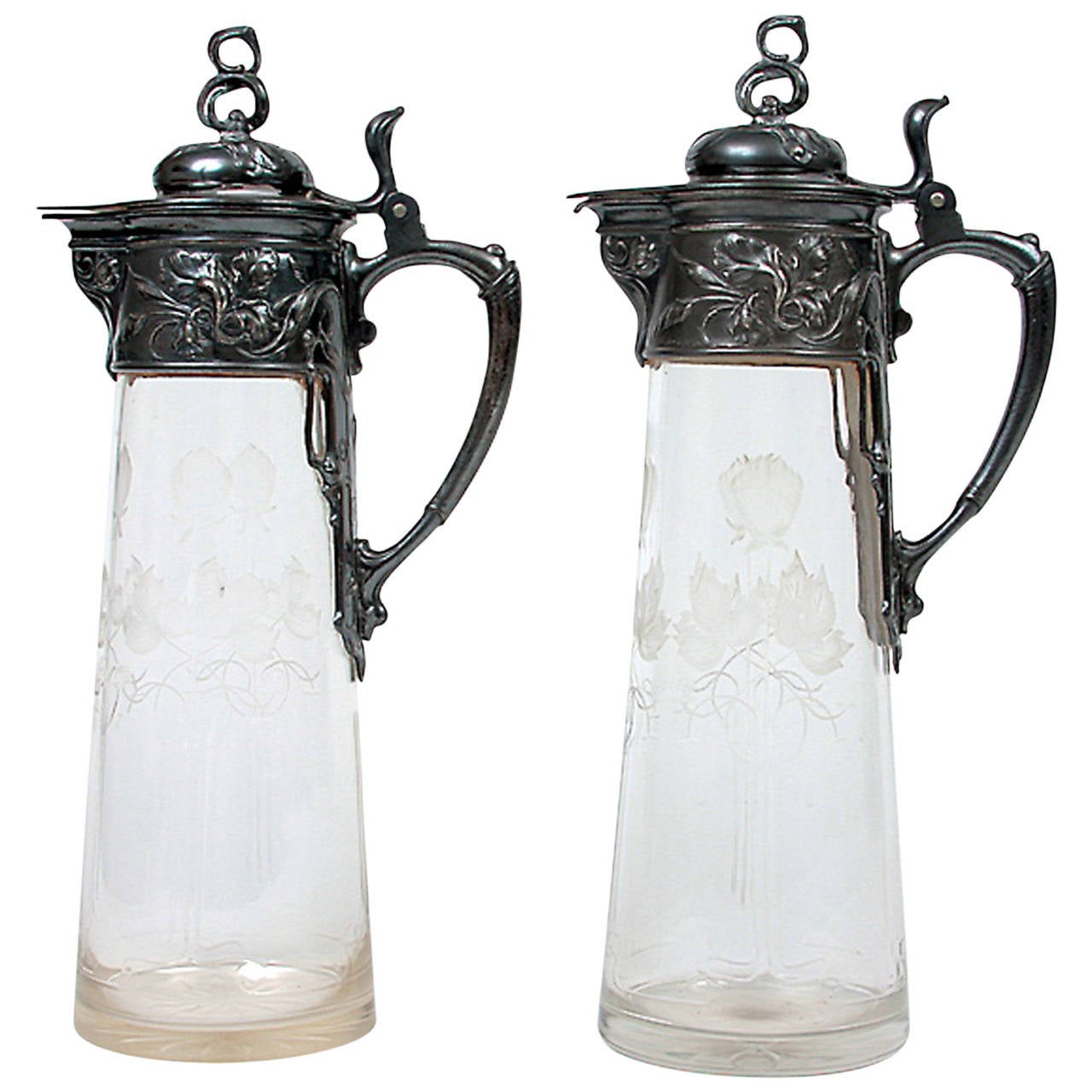 Pair of Art Nouveau WMF Pitchers at 1stDibs