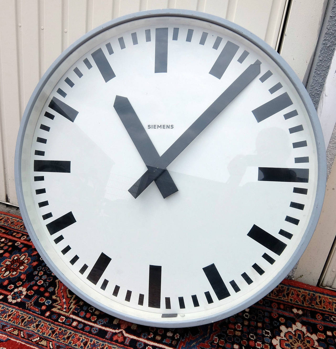 Very Large Siemens Station or Industrial Clock from the 1970s at 1stDibs