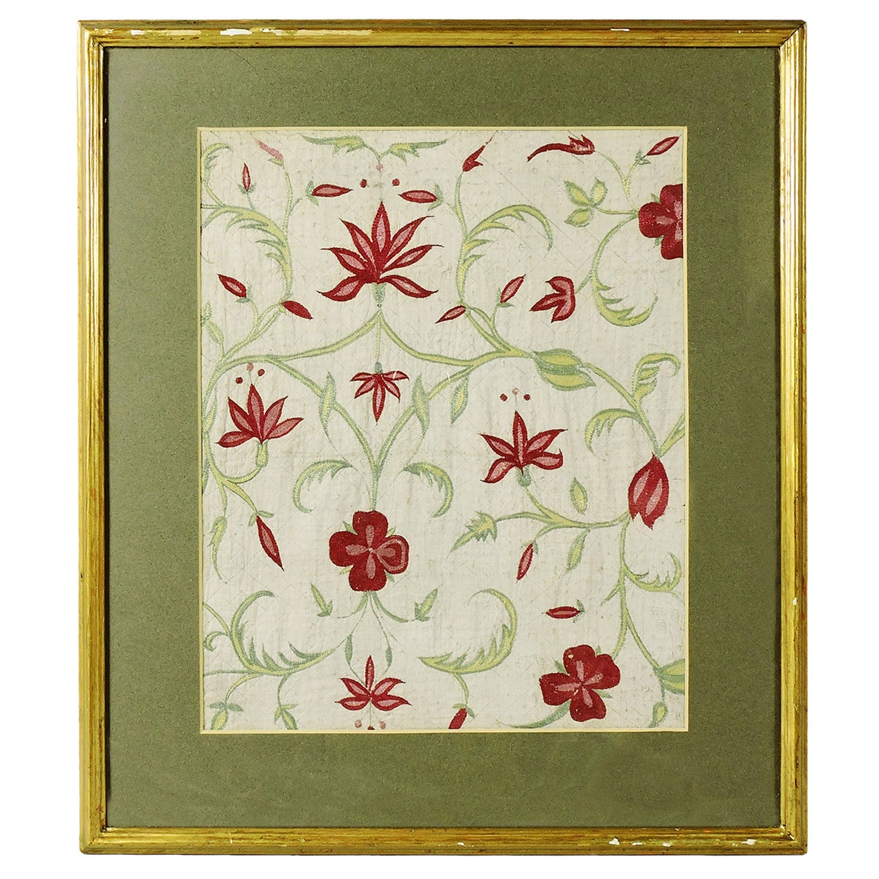 17th Century Mughal Textile Fragment For Sale at 1stDibs