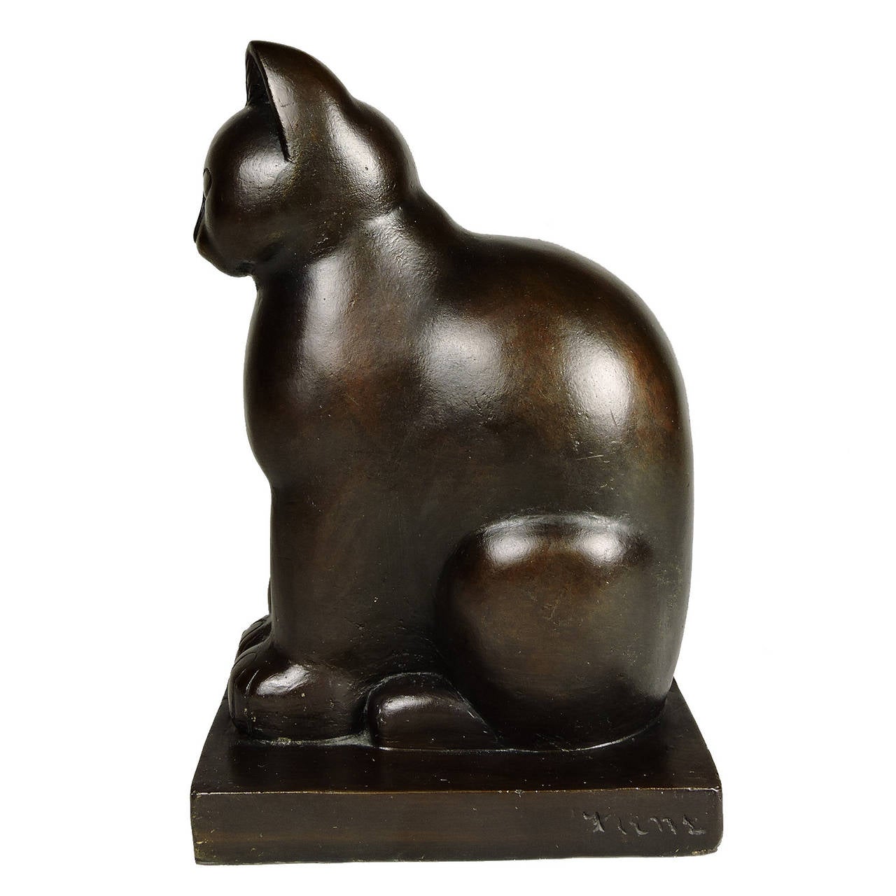 Paul Fiene Stylized Cat Bronze at 1stDibs