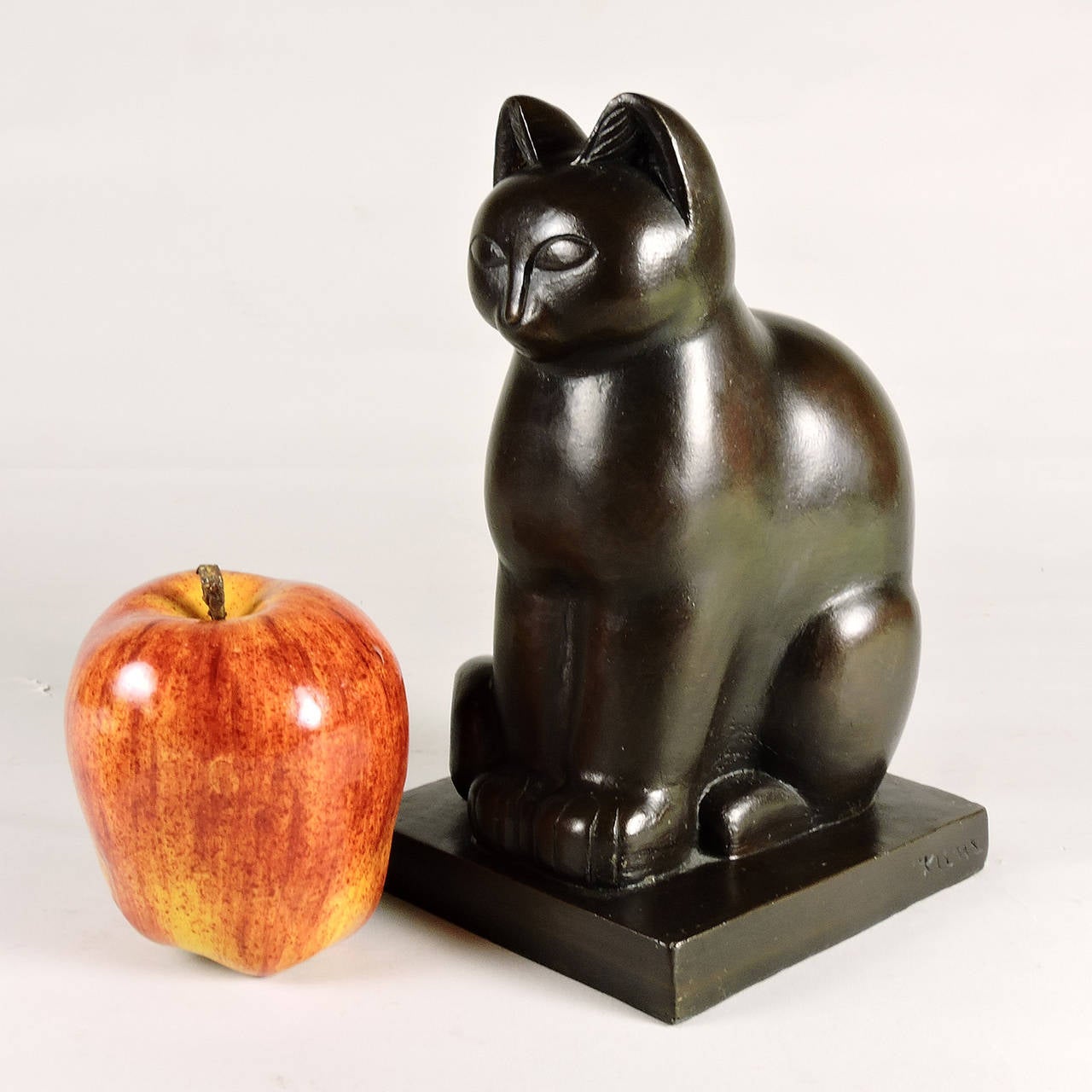 Paul Fiene Stylized Cat Bronze at 1stDibs