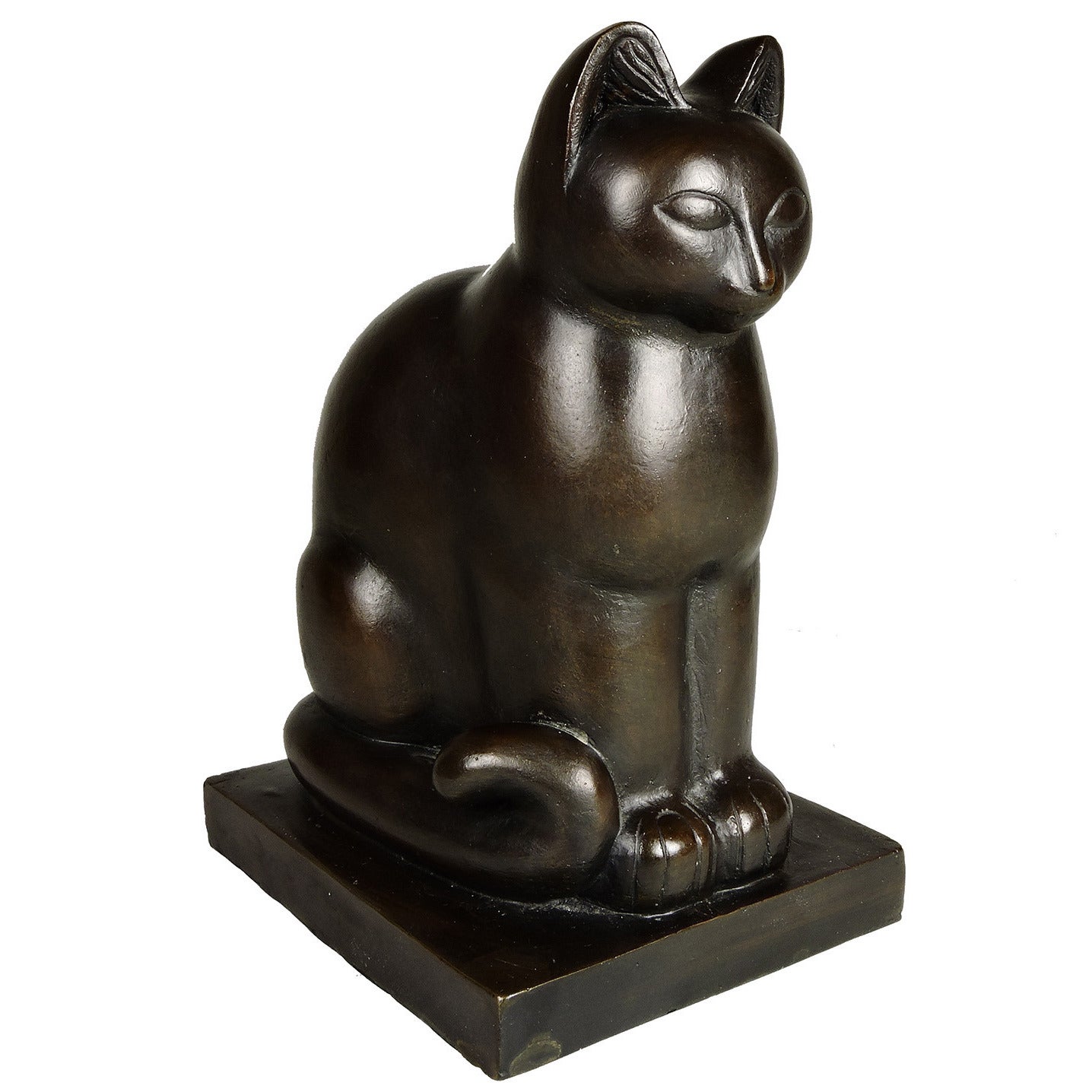 Paul Fiene Stylized Cat Bronze at 1stDibs