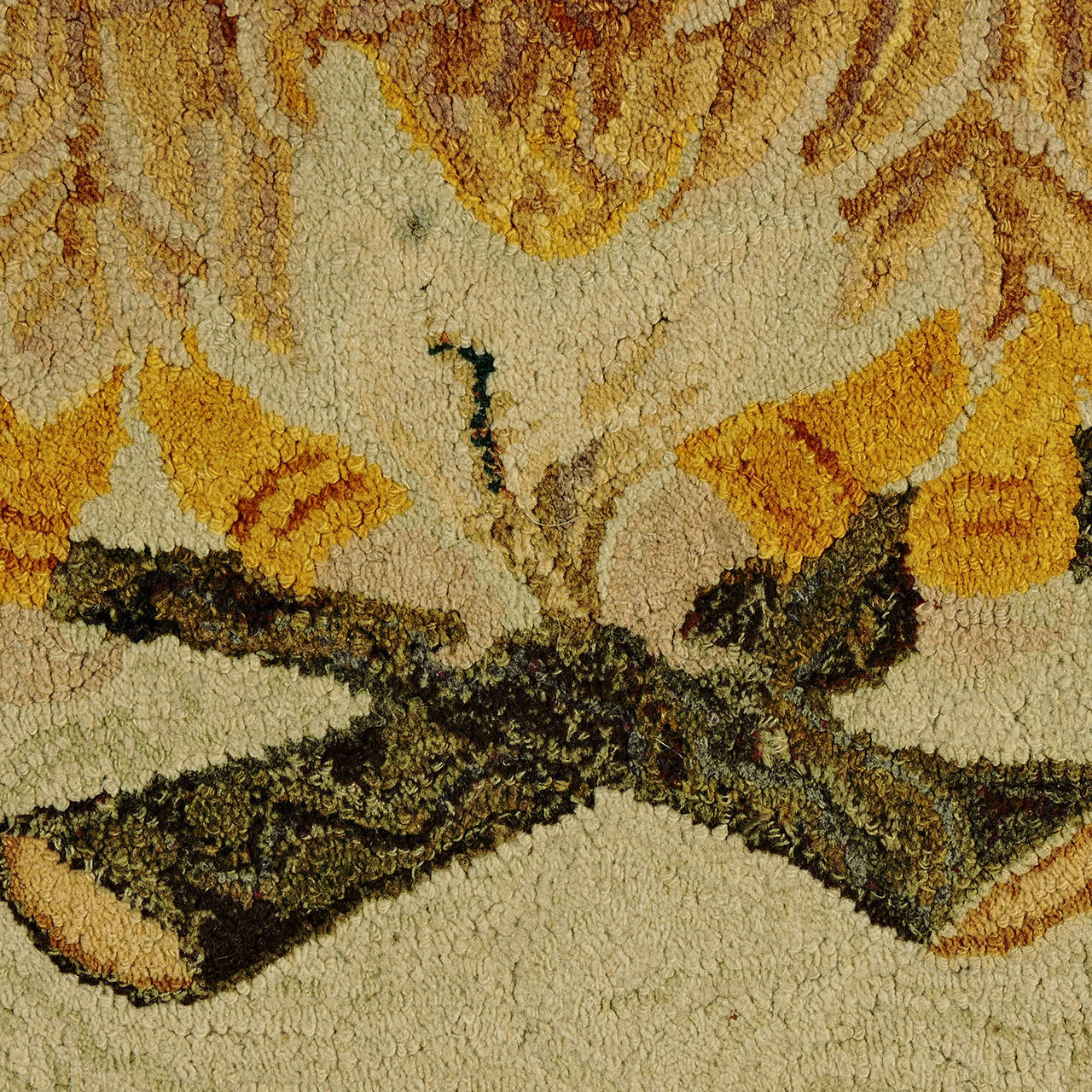 Large 19th Century American Folk Art Hand-Hooked Eagle Rug For Sale at ...