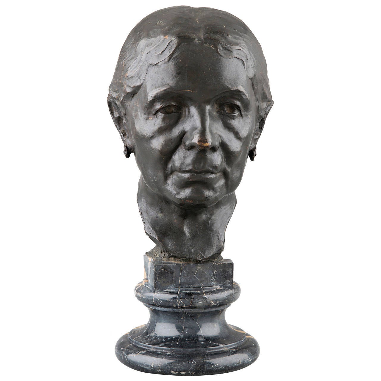 Jo Davidson, Portrait of A Lady, American Bronze Sculpture at 1stDibs