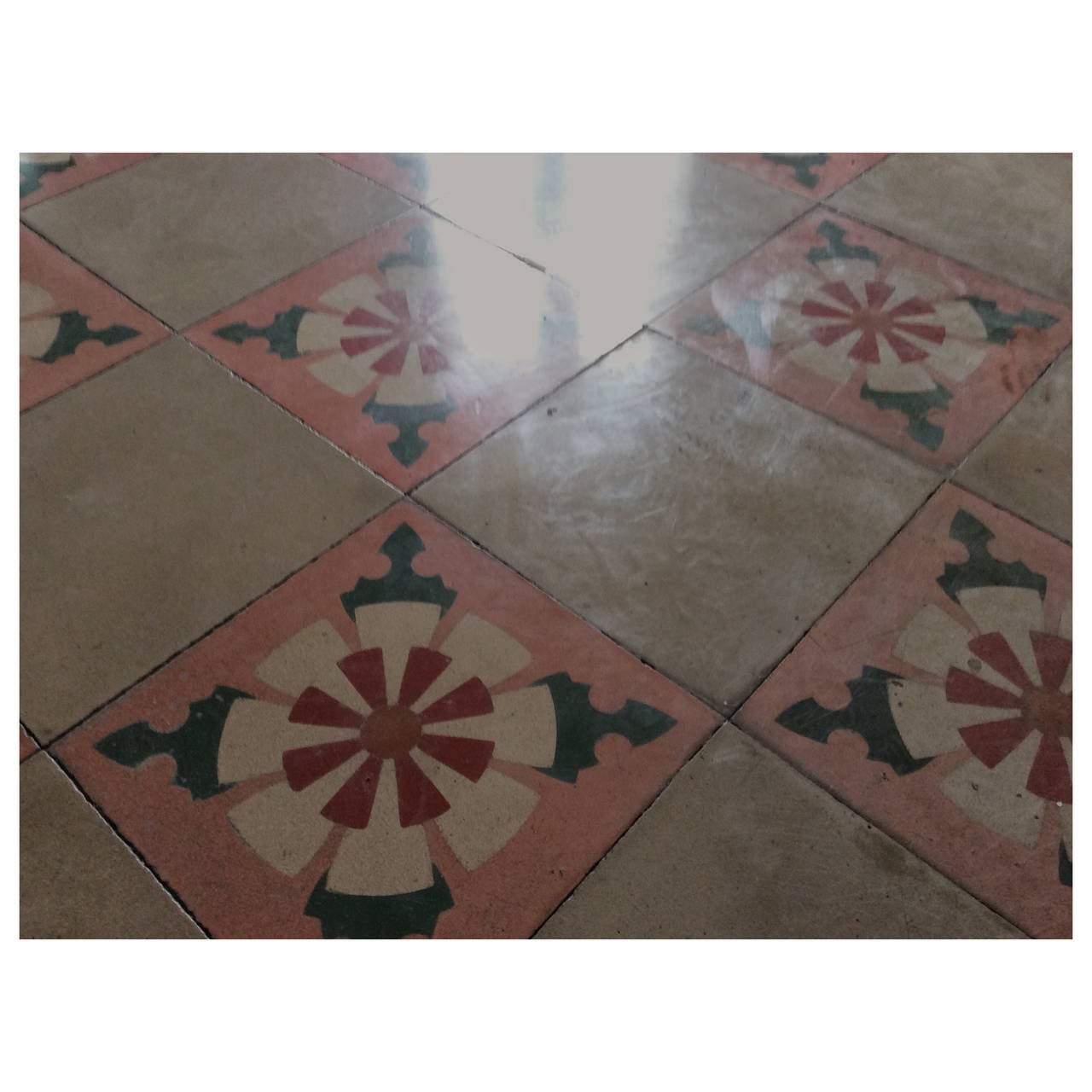 Antique Flooring, Italian Tiles Cement, 1920, Rare Floors For Sale at ...