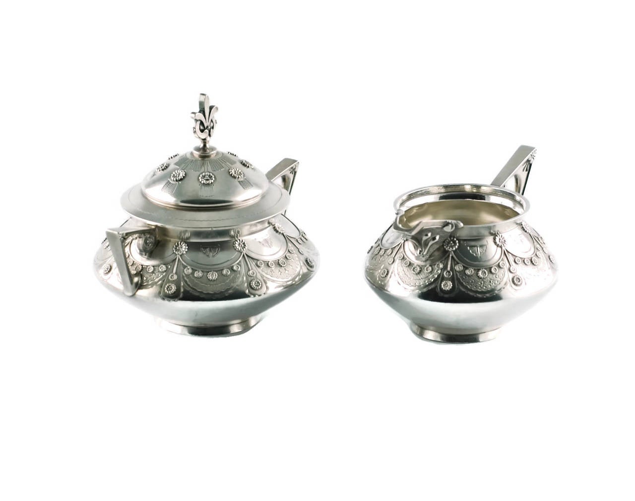 Tiffany and Co Aesthetic Movement Sterling Silver Cream and Sugar Set ...