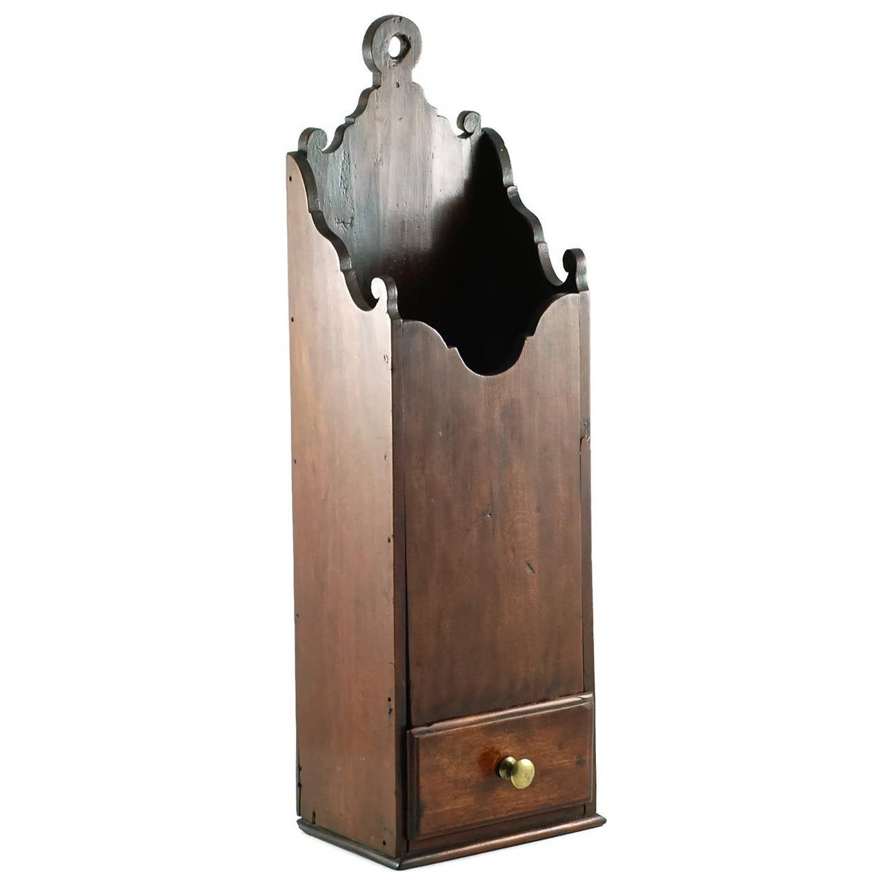 Antique New England Cherry Hanging Pipe Box, circa 1800 For Sale at 1stdibs