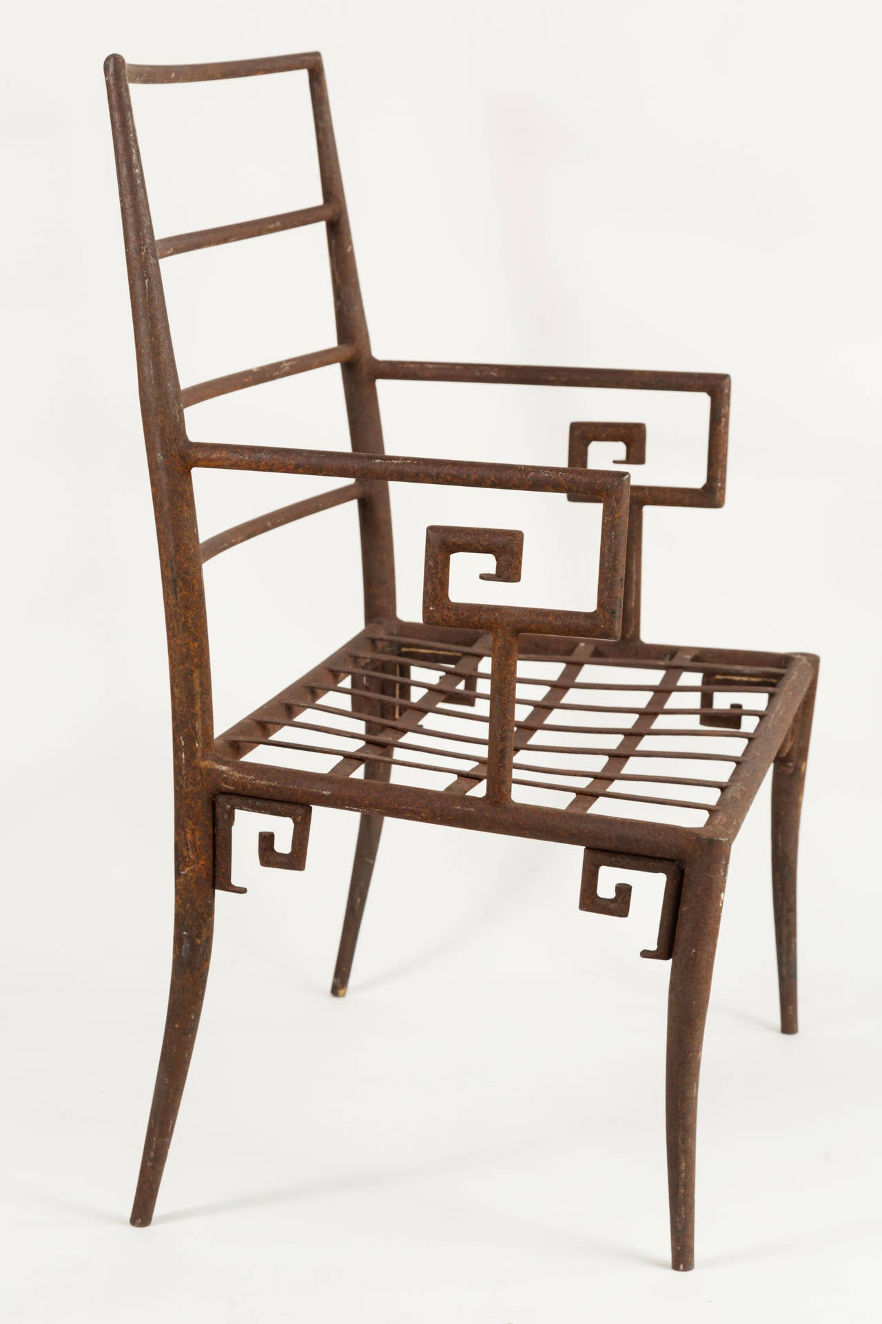 Hand-Forged Wrought Iron "Egyptian" Chair at 1stDibs