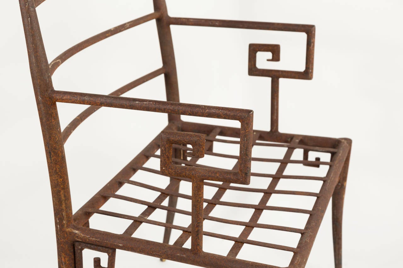 Hand-Forged Wrought Iron "Egyptian" Chair at 1stDibs