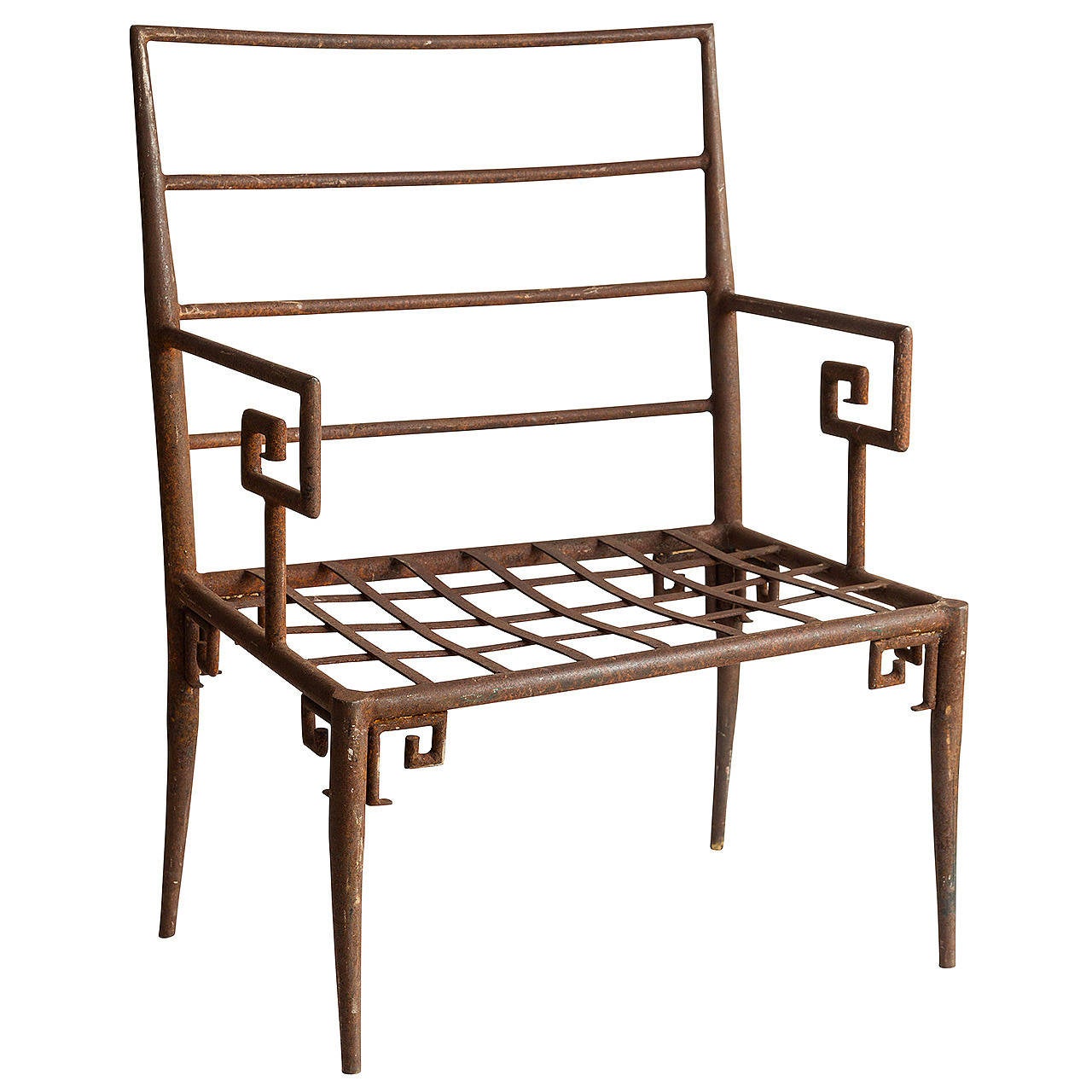 Hand-Forged Wrought Iron "Egyptian" Chair at 1stDibs