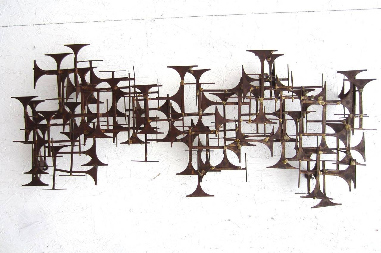 Brutalist Abstract Wall Art Sculpture by Marc Weinstein, circa 1970 at ...