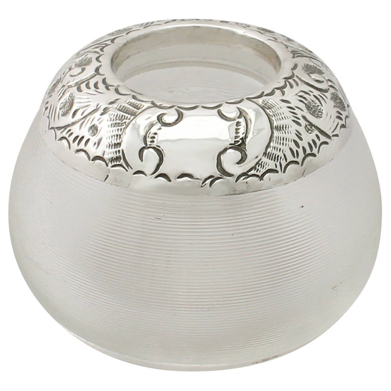 Glass and Sterling Silver Match Striker, Antique Edwardian at 1stDibs