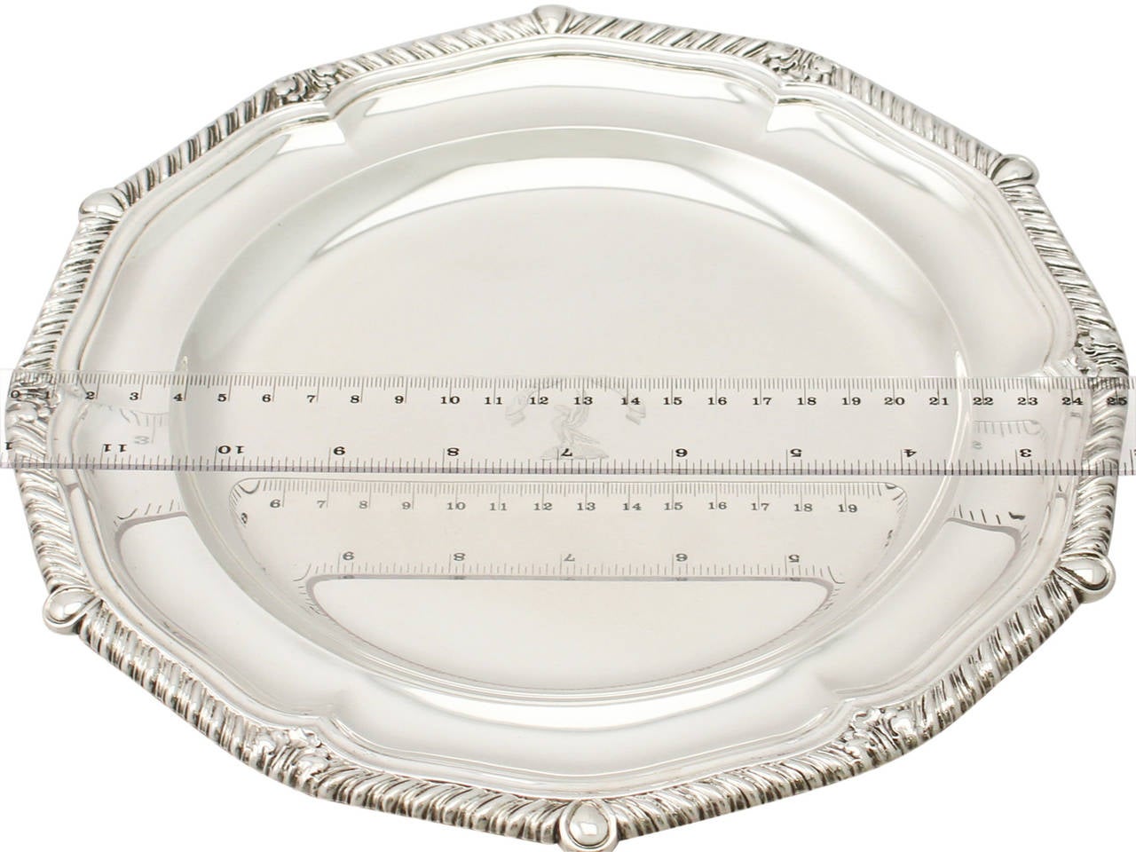 Sterling Silver Dinner Plate, Antique Early Victorian at 1stdibs