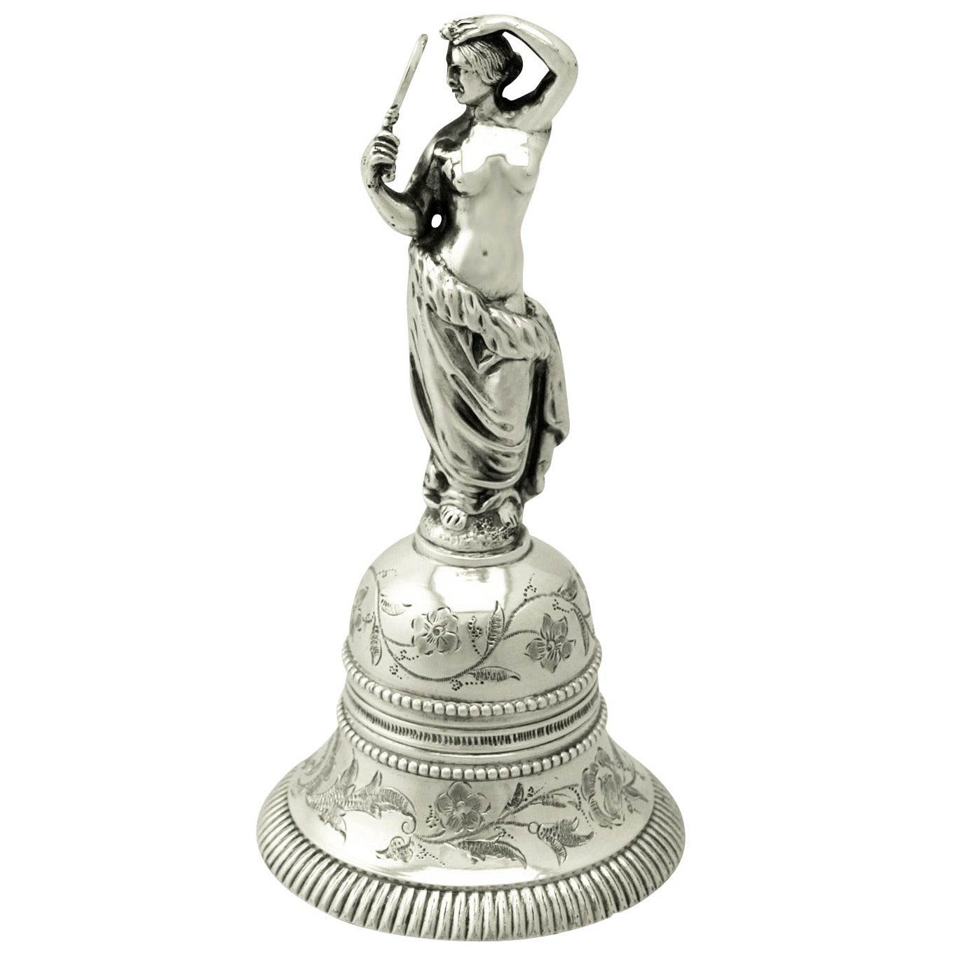 Antique French Silver Table Bell, circa 1880 at 1stDibs