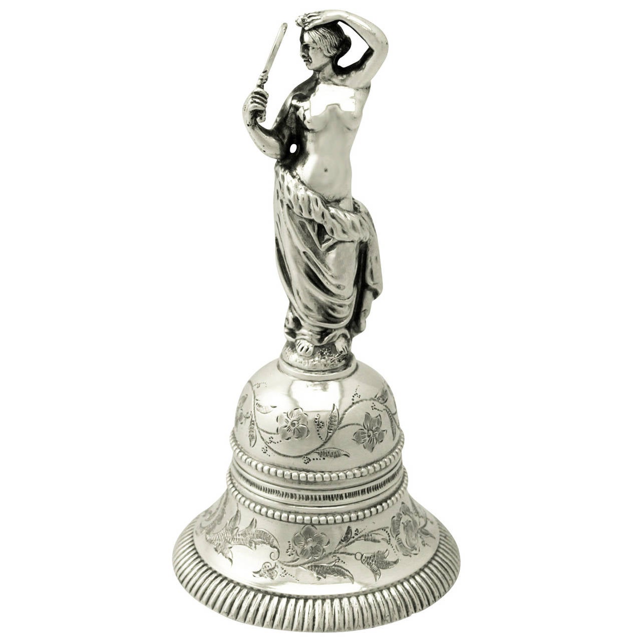Antique French Silver Table Bell, circa 1880 at 1stDibs