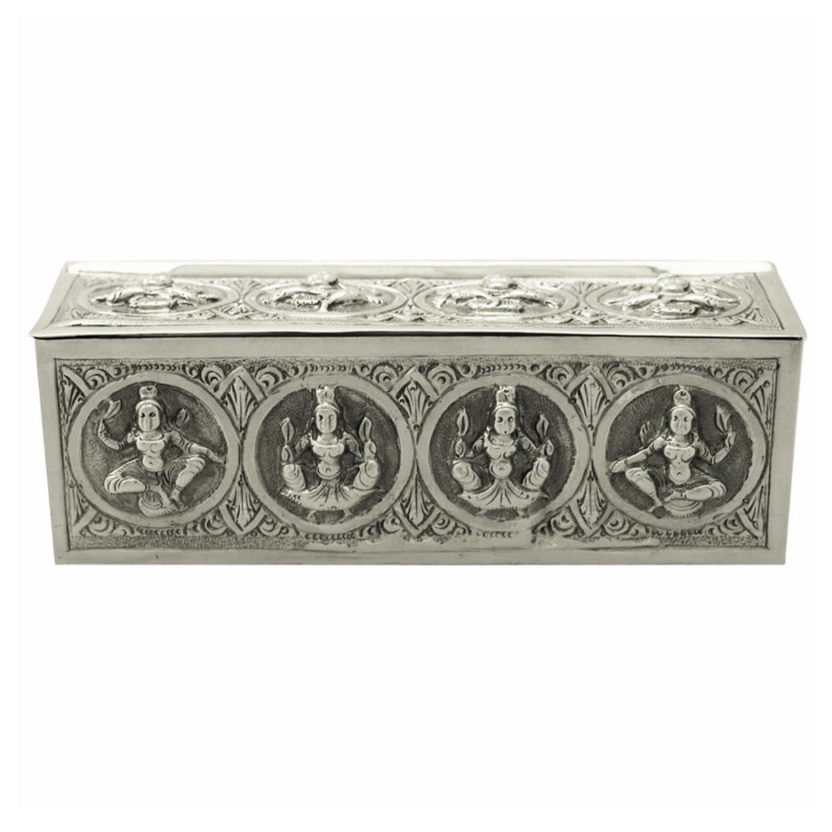 Indian Silver Box, Antique, circa 1880 at 1stDibs