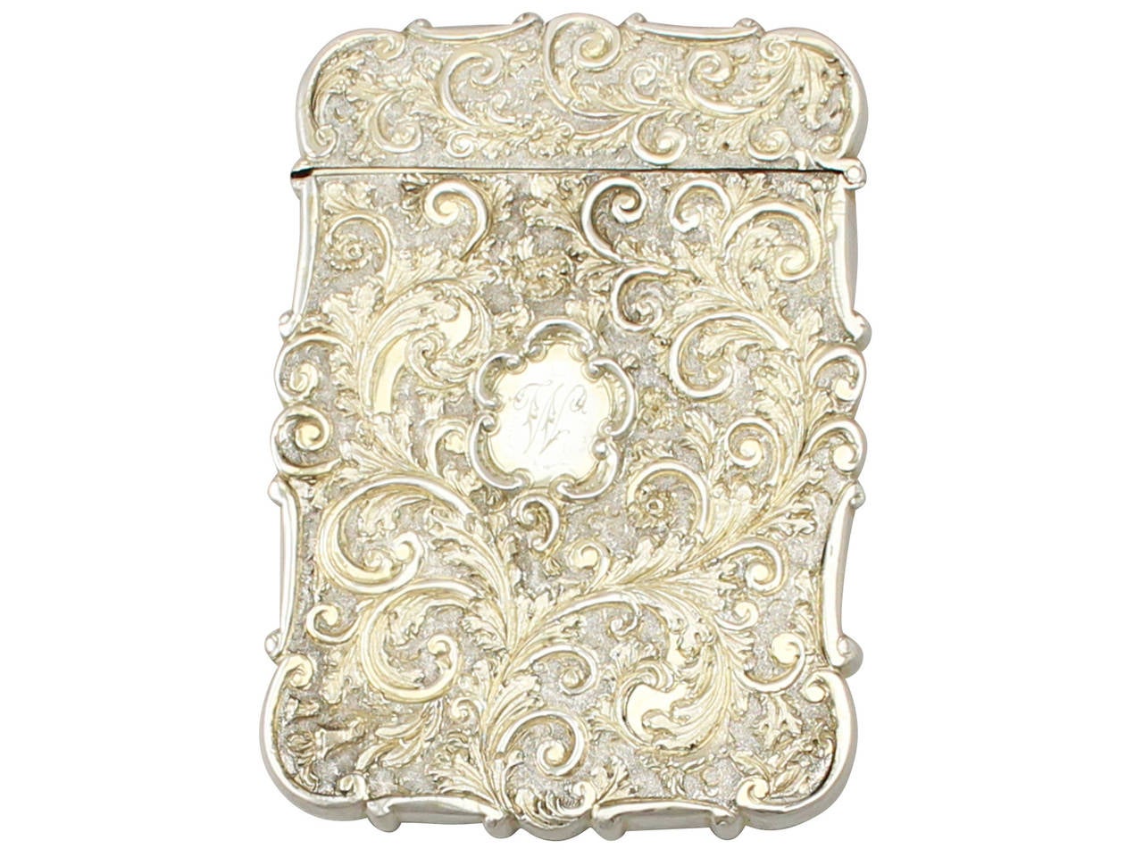 Sterling Silver Card Case, Antique Victorian at 1stDibs