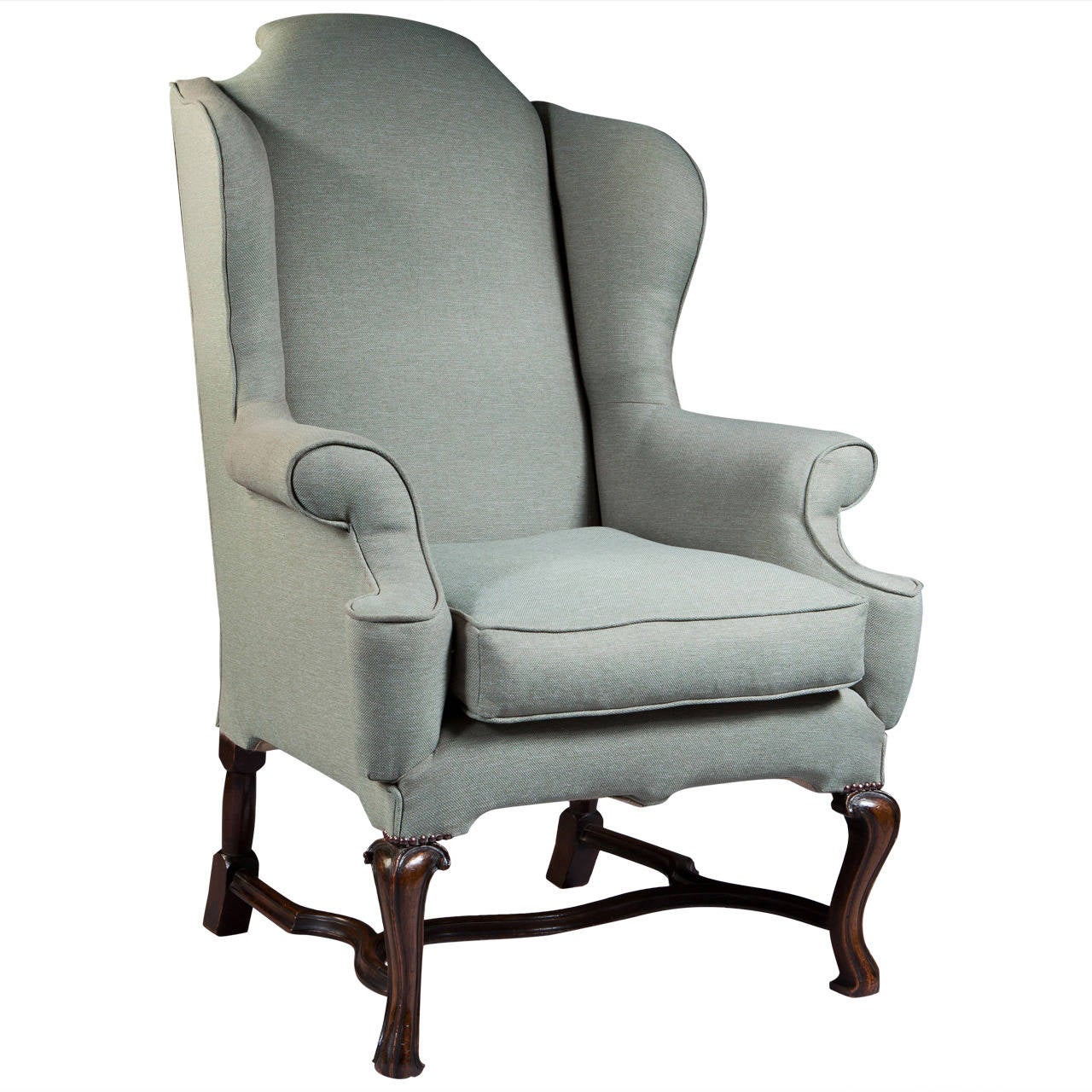 Upright Wing Chair For Sale at 1stDibs