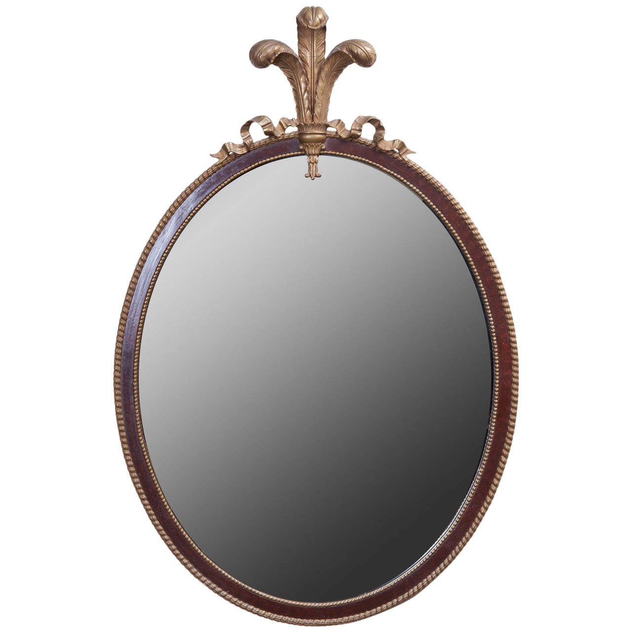 Decorative Mirror with Prince of Wales Feathers at 1stDibs