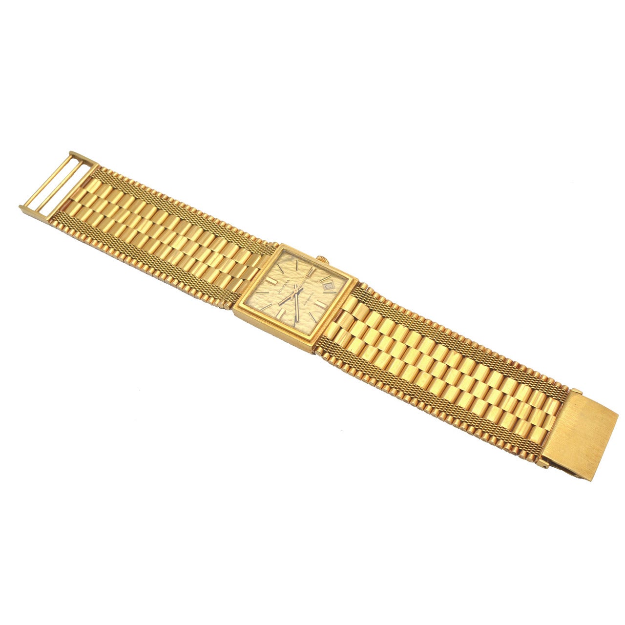 Vintage Juvenia Men's Automatic Macho 18-Karat Gold Dress Watch For ...