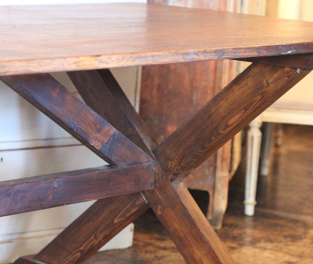 Trestle Dining Table at 1stDibs