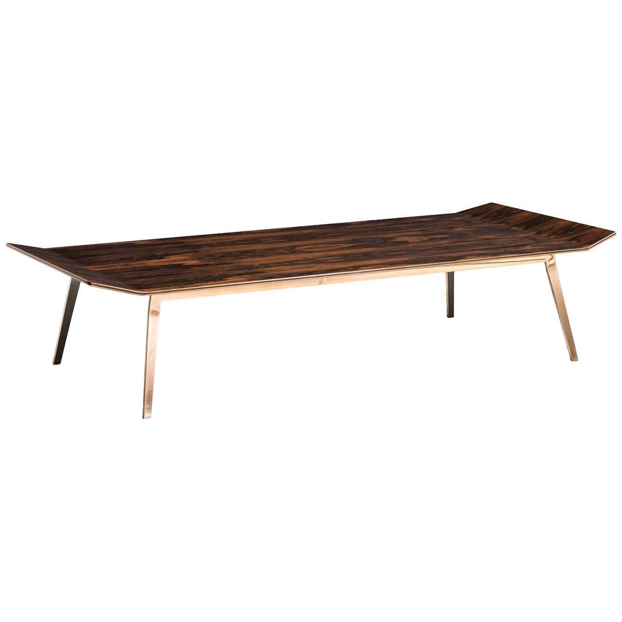 Baer Table with Marquetry, Fumed White Oak, Silicon Bronze Inlay and ...