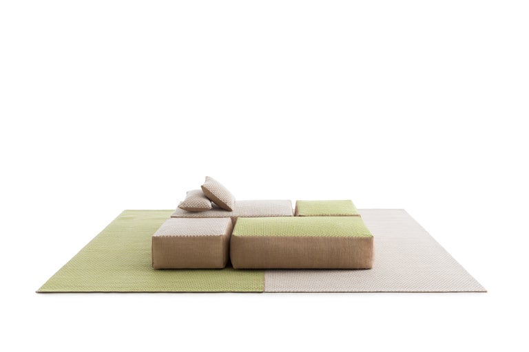 Customizable GAN Raw Large Rectangular Pouf by Borja García For Sale at ...