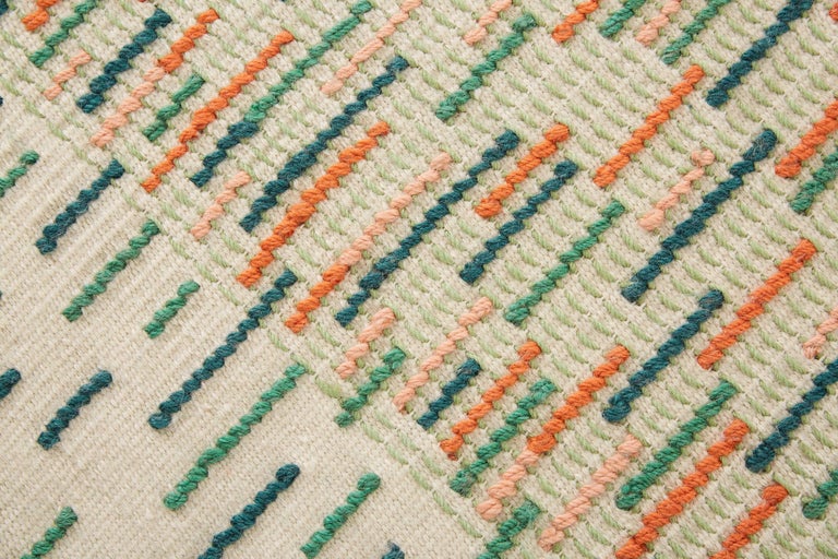 Customizable GAN Handloom Backstitch Busy Large Rug by Raw-Edges For ...