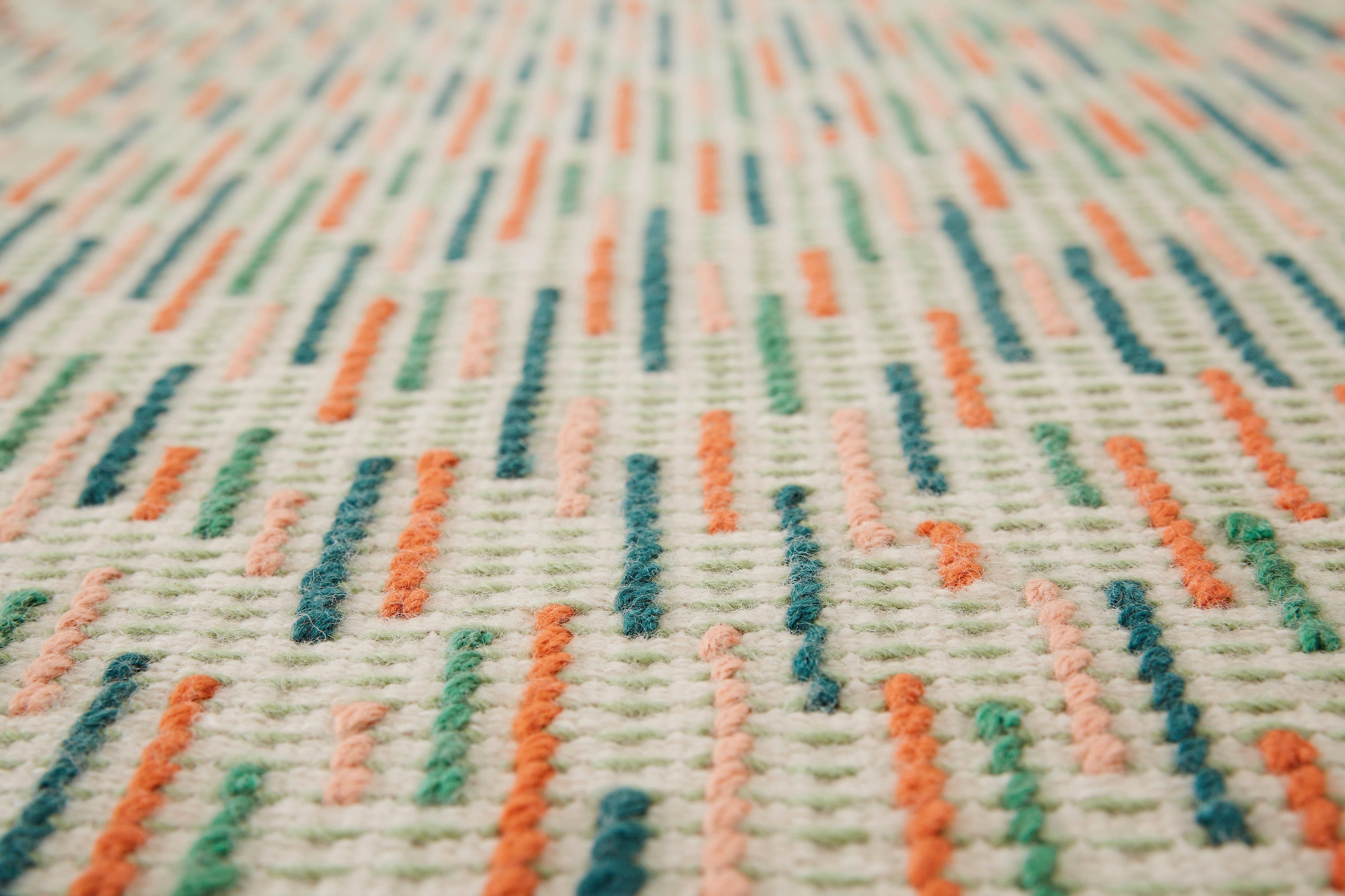 Customizable GAN Handloom Backstitch Busy Large Rug by Raw-Edges For ...