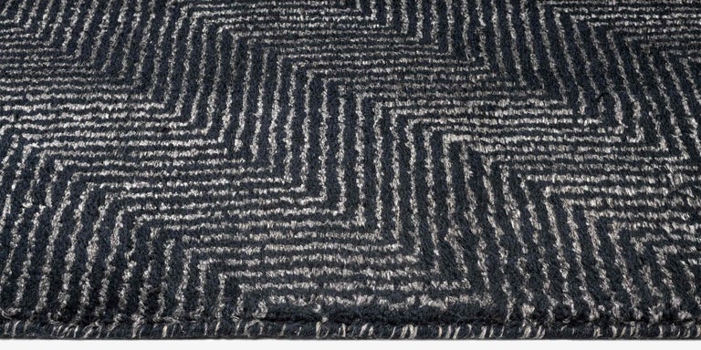 Customizable Ben Soleimani Vello Rug– Hand-knotted Wool + Viscose Ash ...