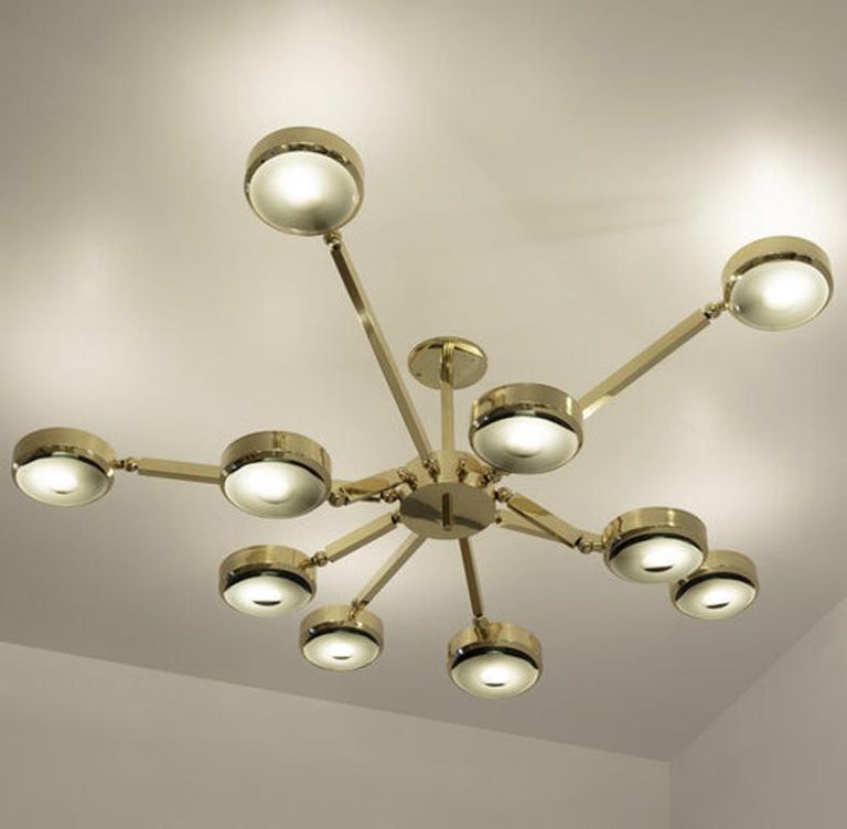 Customizable Oculus Articulating Ceiling Light by form A, Carved Glass ...