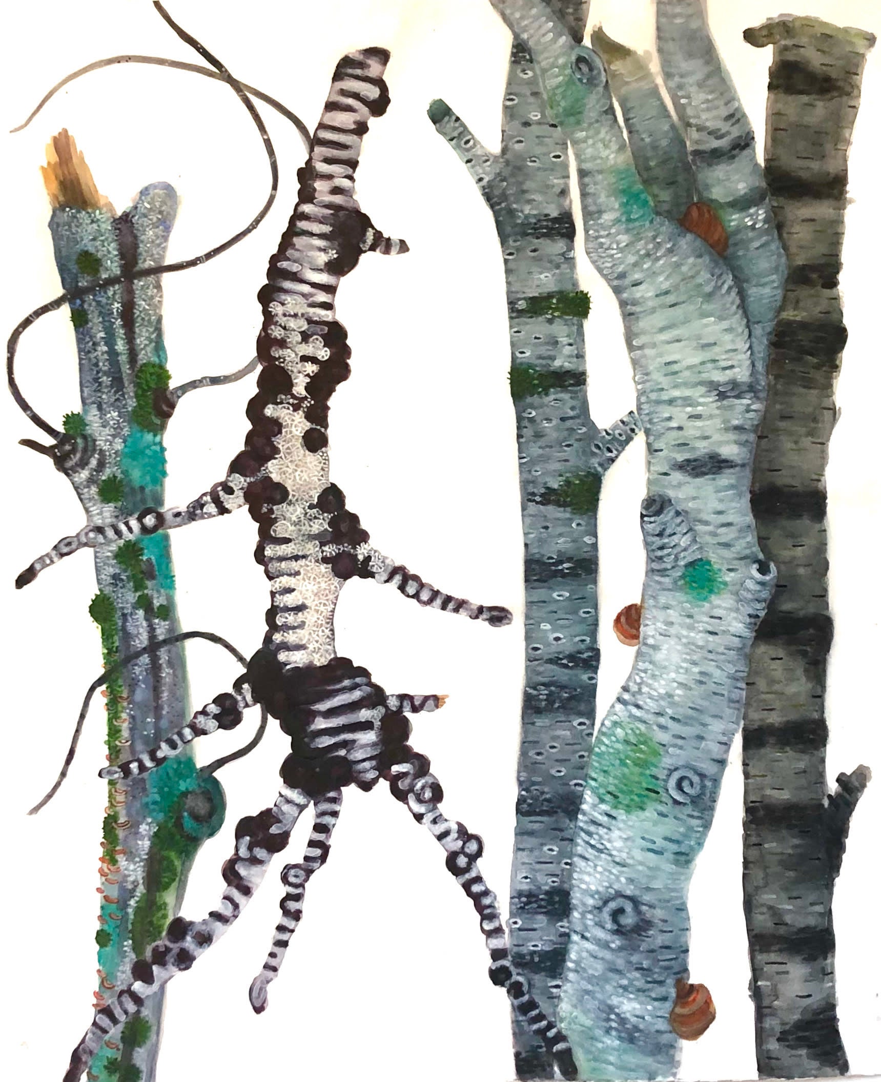 Katie DeGroot - Katie DeGroot "Power Couples 1" -- Painting on Paper ...