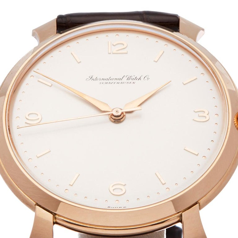 1960's IWC Vintage Shark Fin Rose Gold Wristwatch at 1stDibs