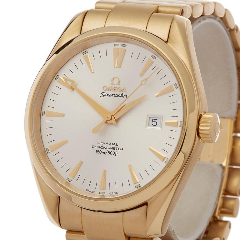 2010's Omega Seamaster Yellow Gold Wristwatch at 1stDibs