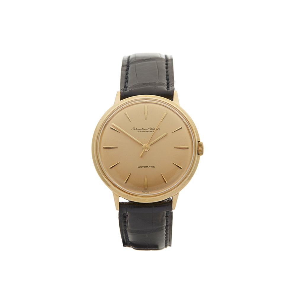 1961 IWC Vintage Yellow Gold Wristwatch at 1stDibs