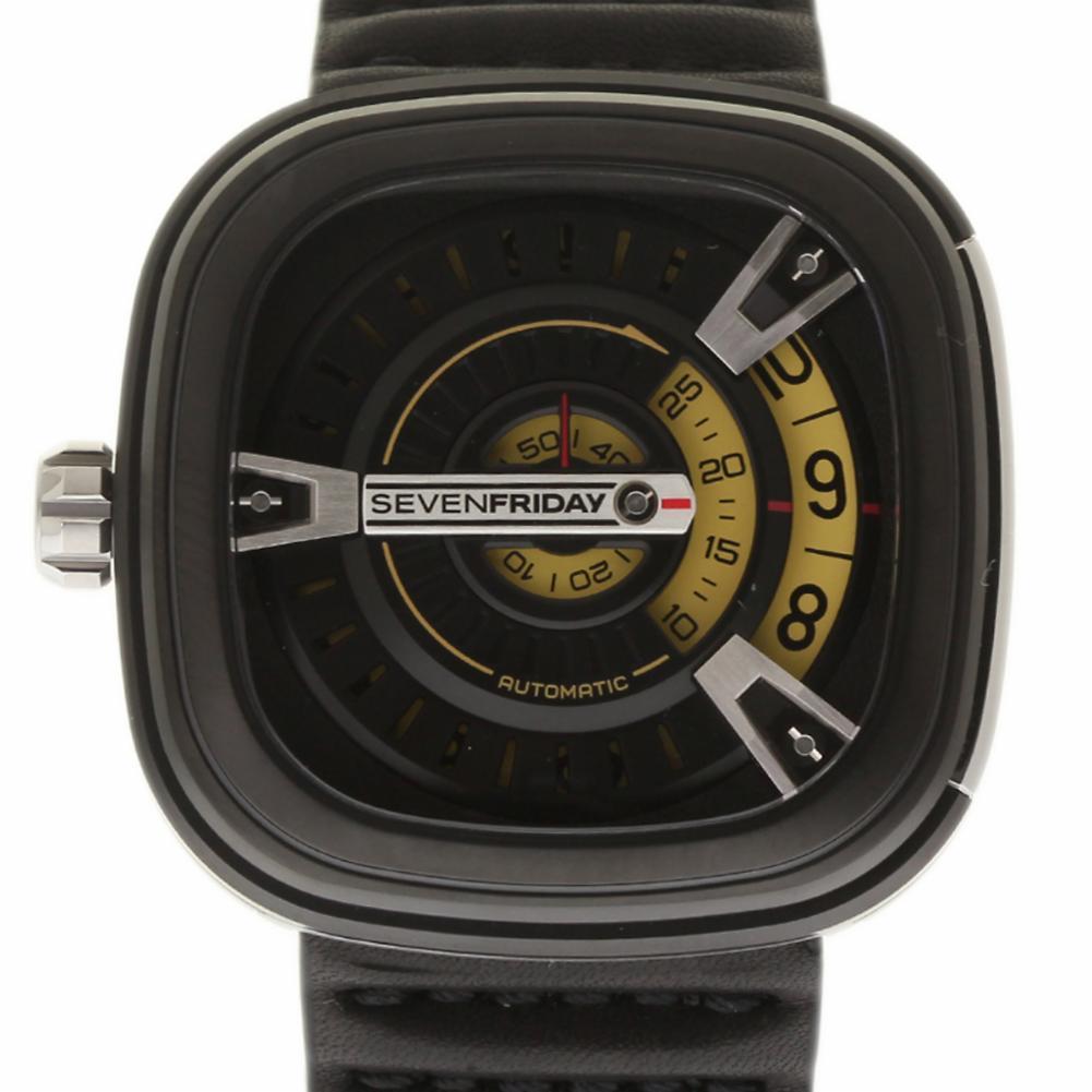 Sevenfriday New M-Series Steel Black PVD Calf Leather Box/Paper ...