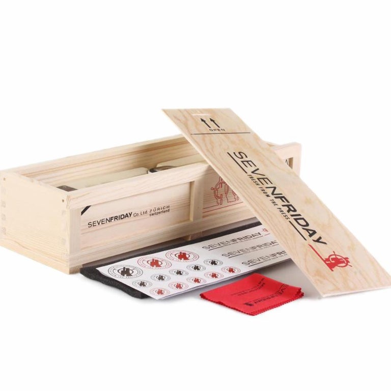 Sevenfriday New M-Series Steel Black PVD Calf Leather Box/Paper ...