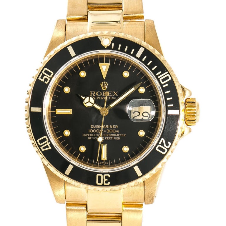 Rolex Submariner 16808, Black Dial Certified Authentic For Sale at 1stDibs