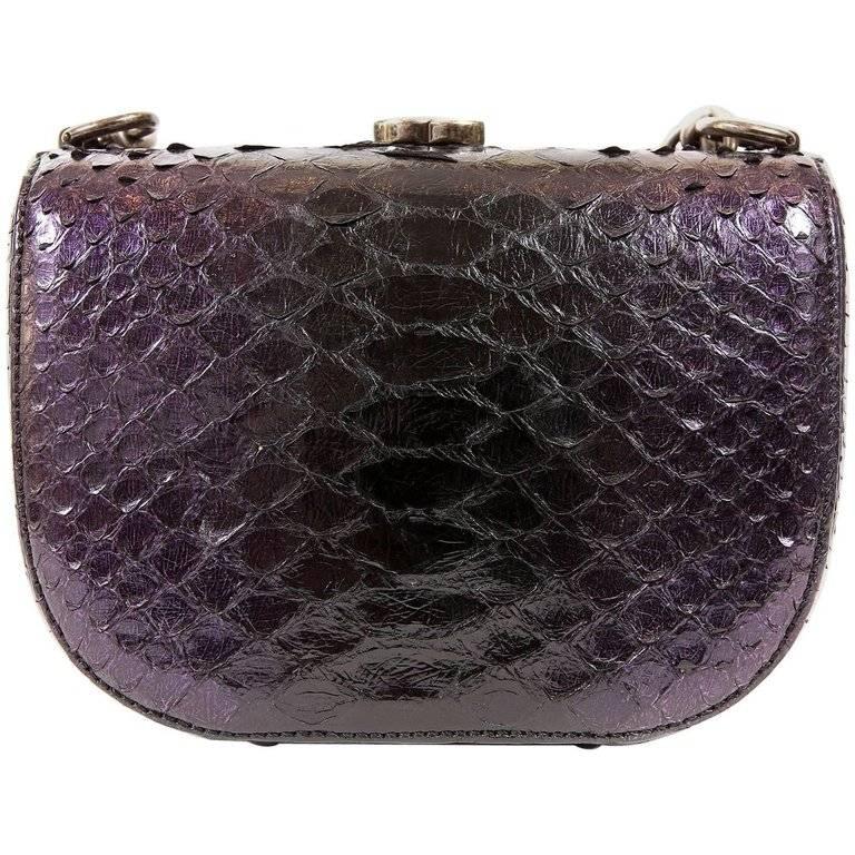Chanel Purple Python Crossbody Bag at 1stDibs