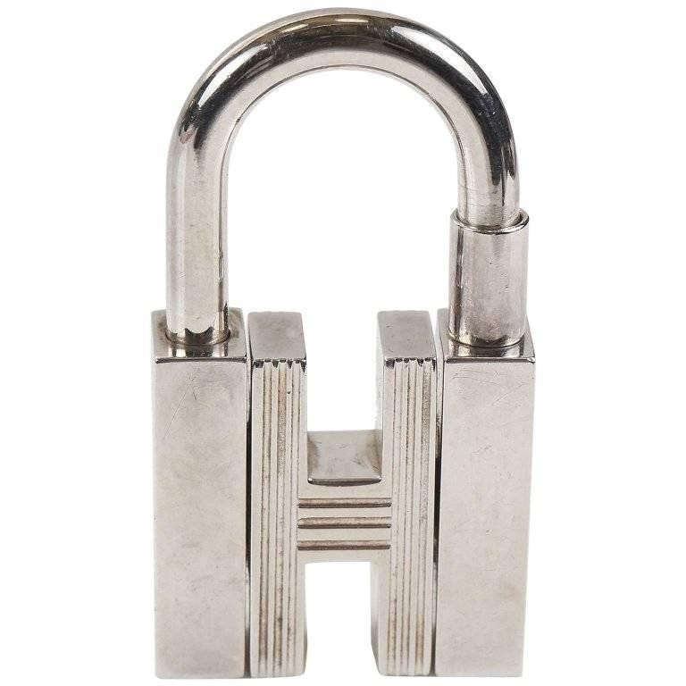 Hermes H Cadena Lock Charm- Silver Tone at 1stDibs | hermes cadena lock ...