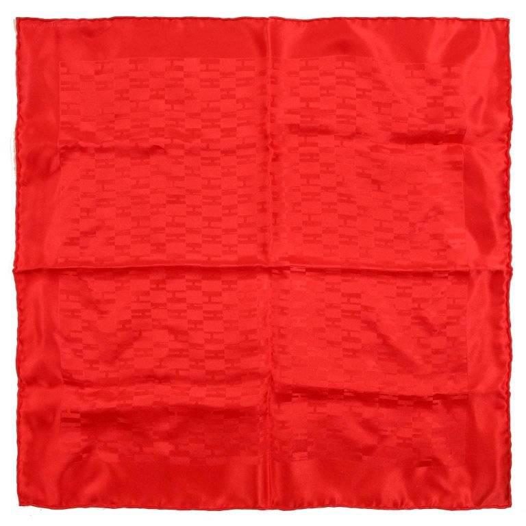 Hermes Red Op'H Pochette Silk Scarf For Sale at 1stDibs | hermes scarf ...