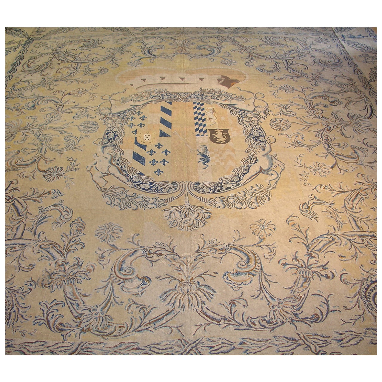 Rare Antique Oversize Tapestry Needlepoint, 1800-1890 For Sale at 1stDibs