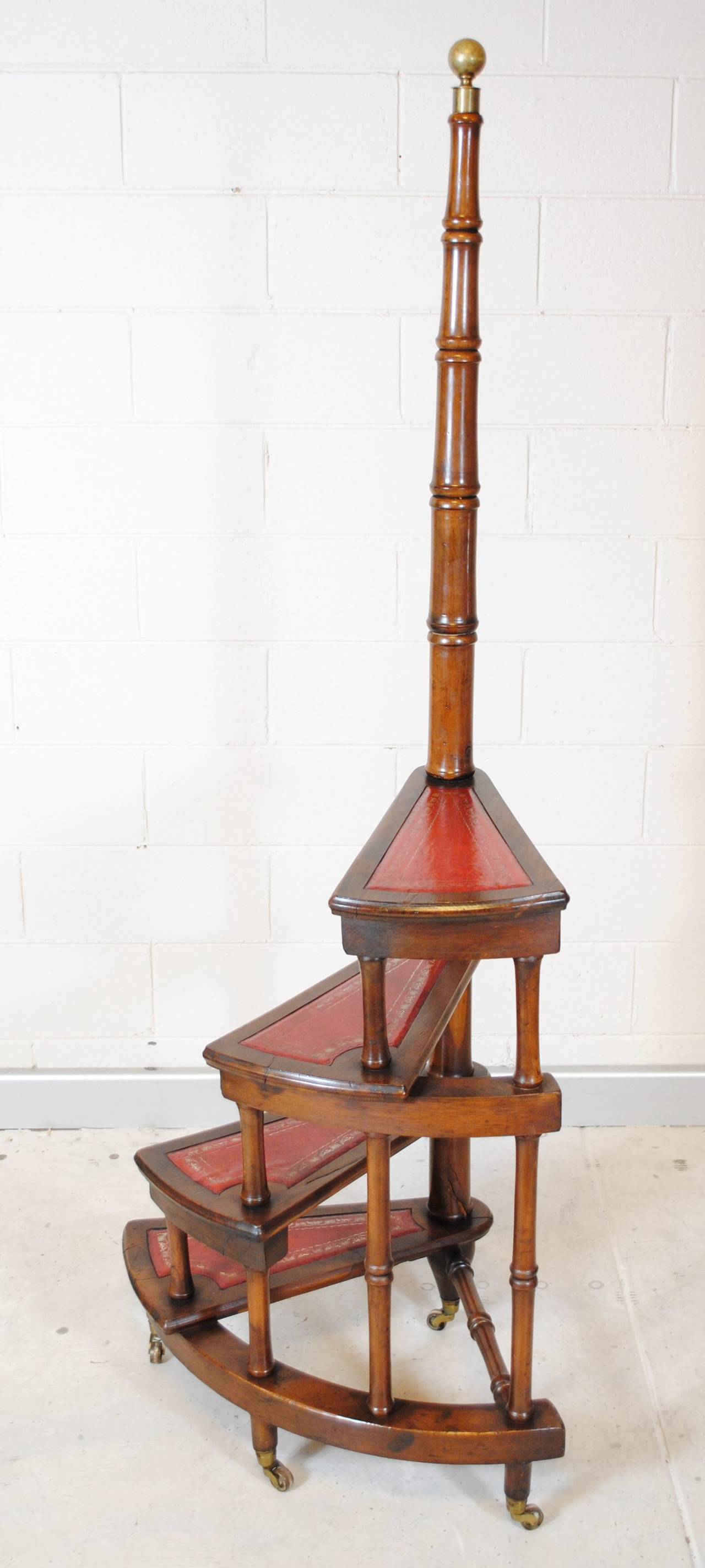 Antique Walnut Library Steps at 1stDibs | library steps antique