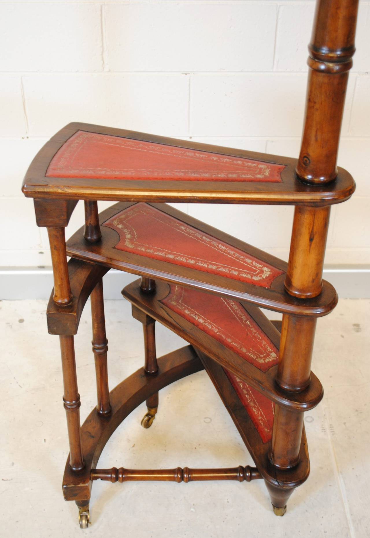 Antique Walnut Library Steps at 1stDibs | library steps antique