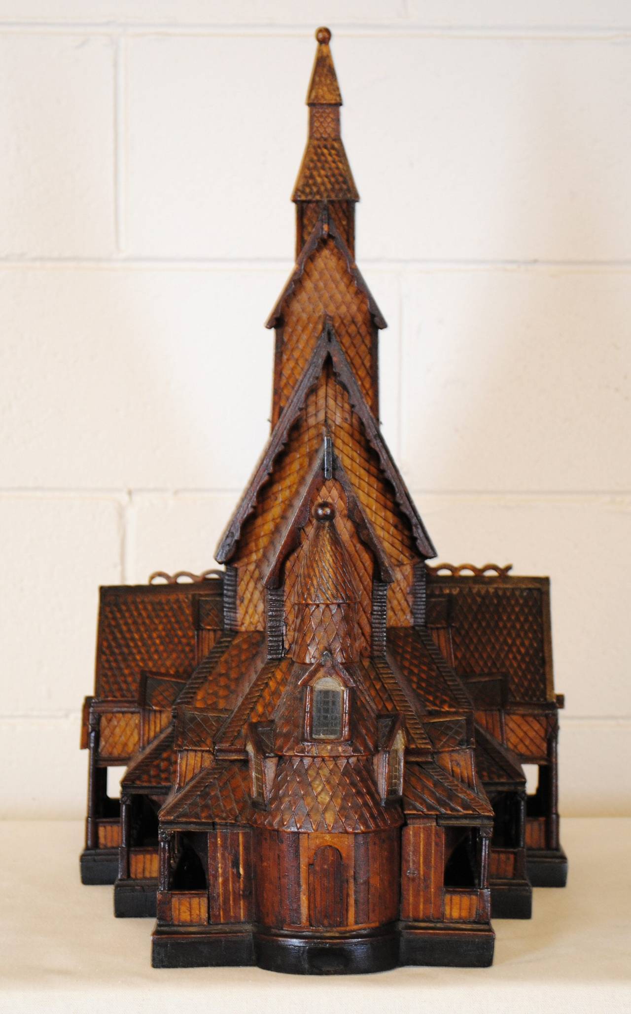 Antique Architectural Model of a Norwegian Church For Sale at 1stDibs