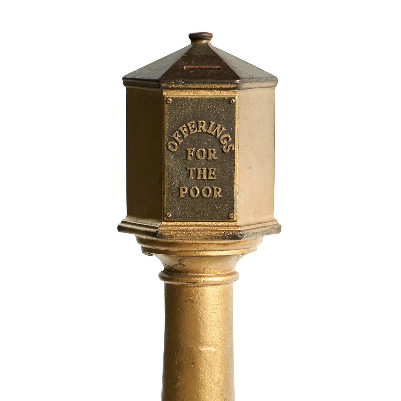 20th Century American Cast Iron Alms Box at 1stDibs
